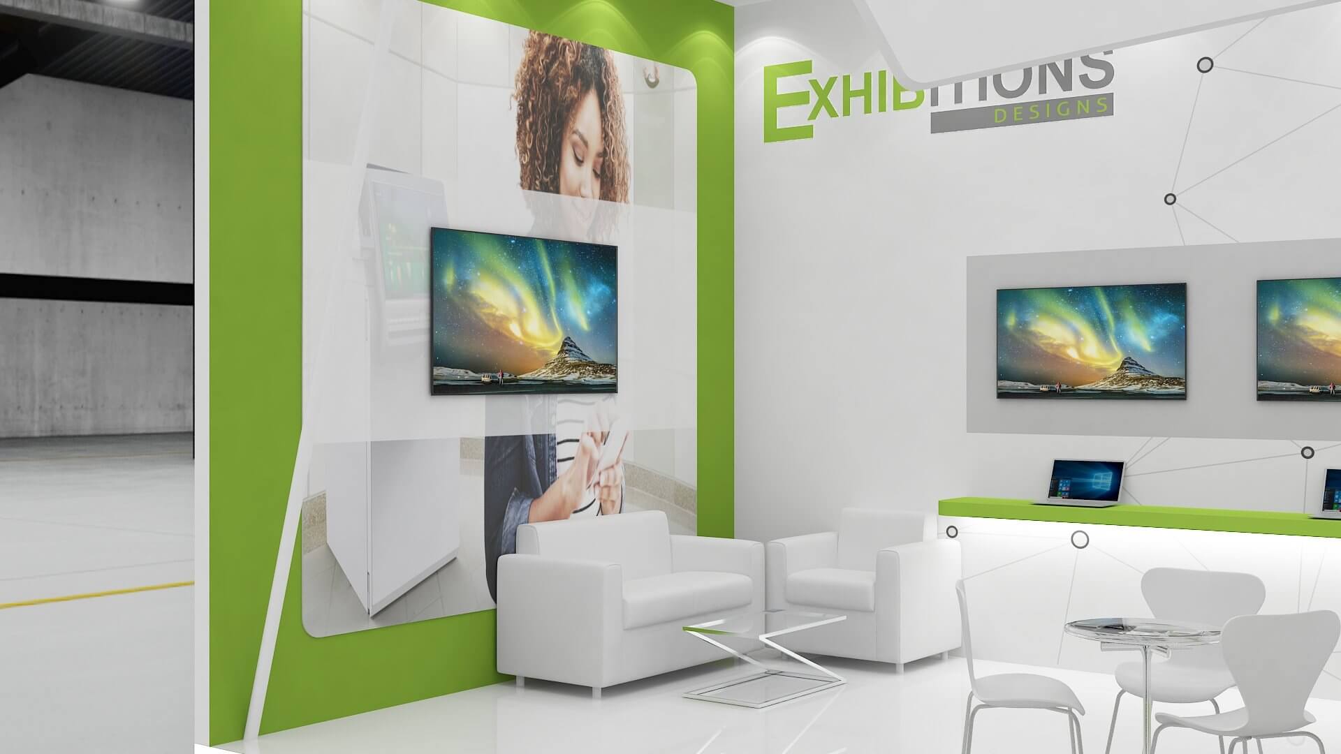 59 Exhibition Stand 2 Side Open - 3D Model by vivekt478