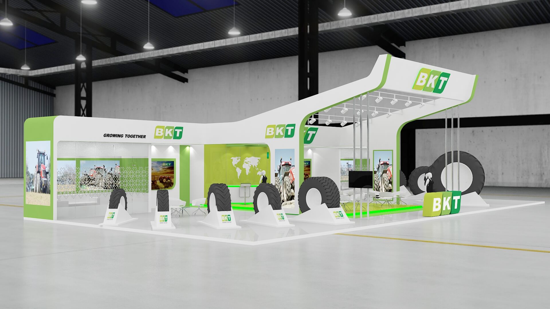 60 Exhibition Stand 3 Side Open - 3D Model by vivekt478