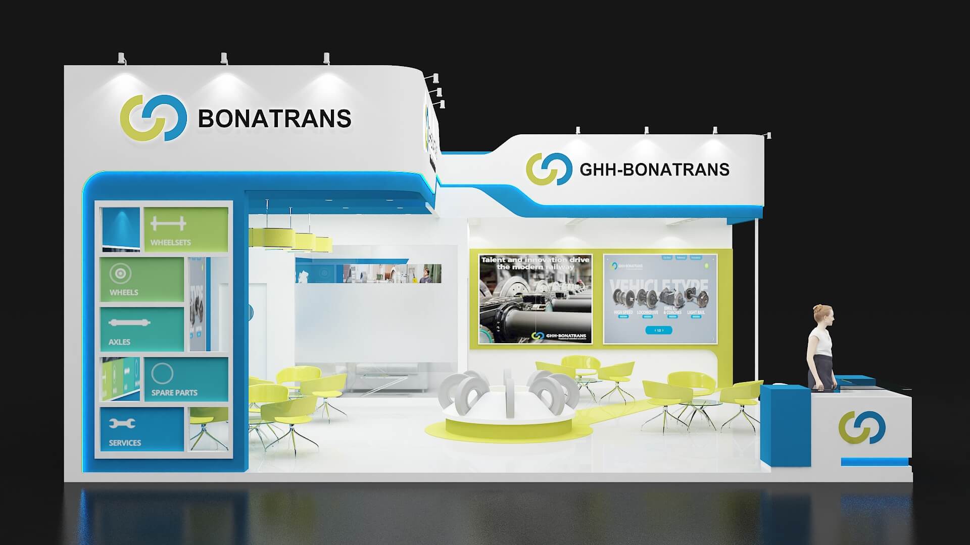 61 Exhibition Stand 2 Side Open - 3D Model by vivekt478