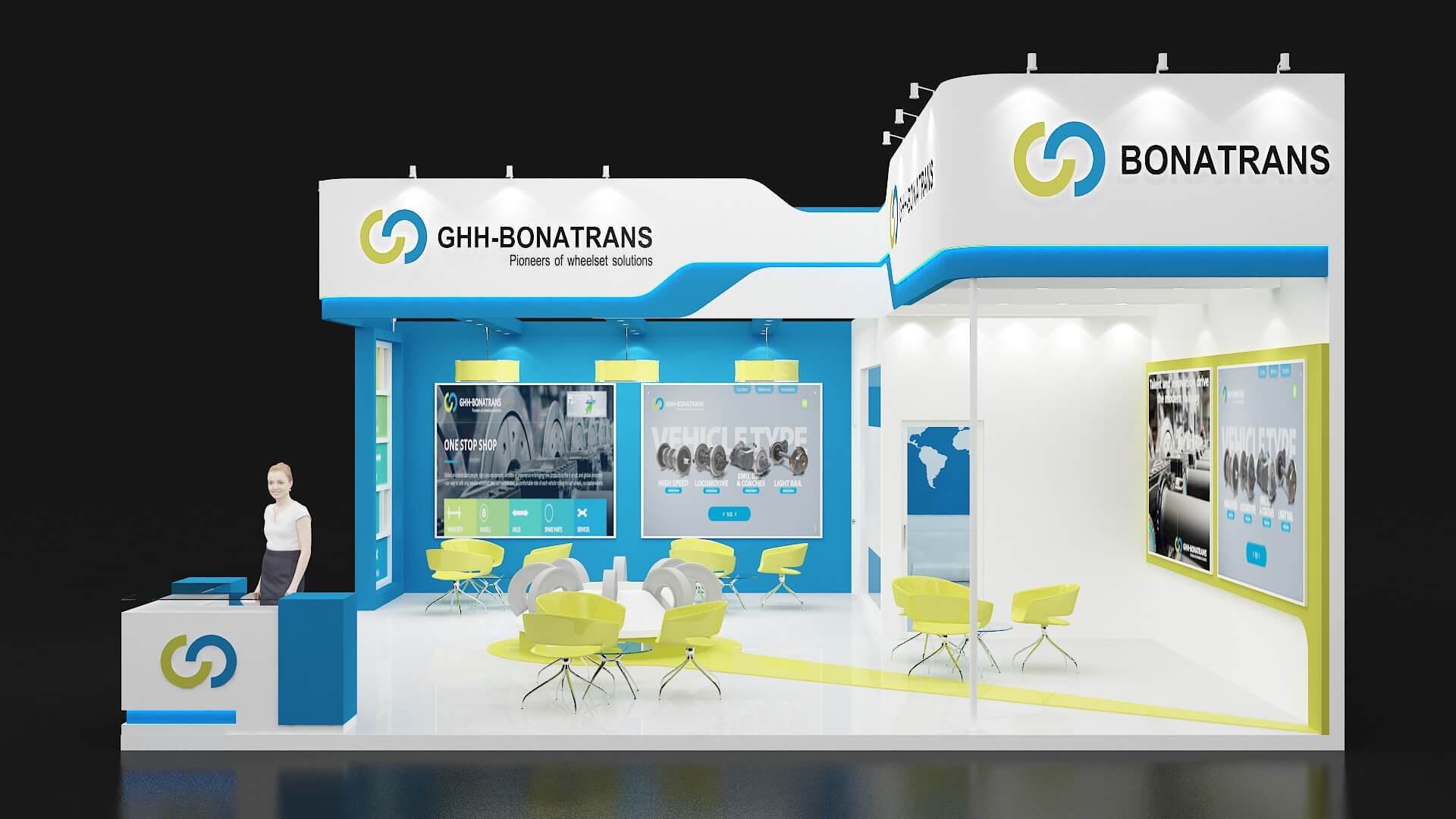 61 Exhibition Stand 2 Side Open - 3D Model by vivekt478