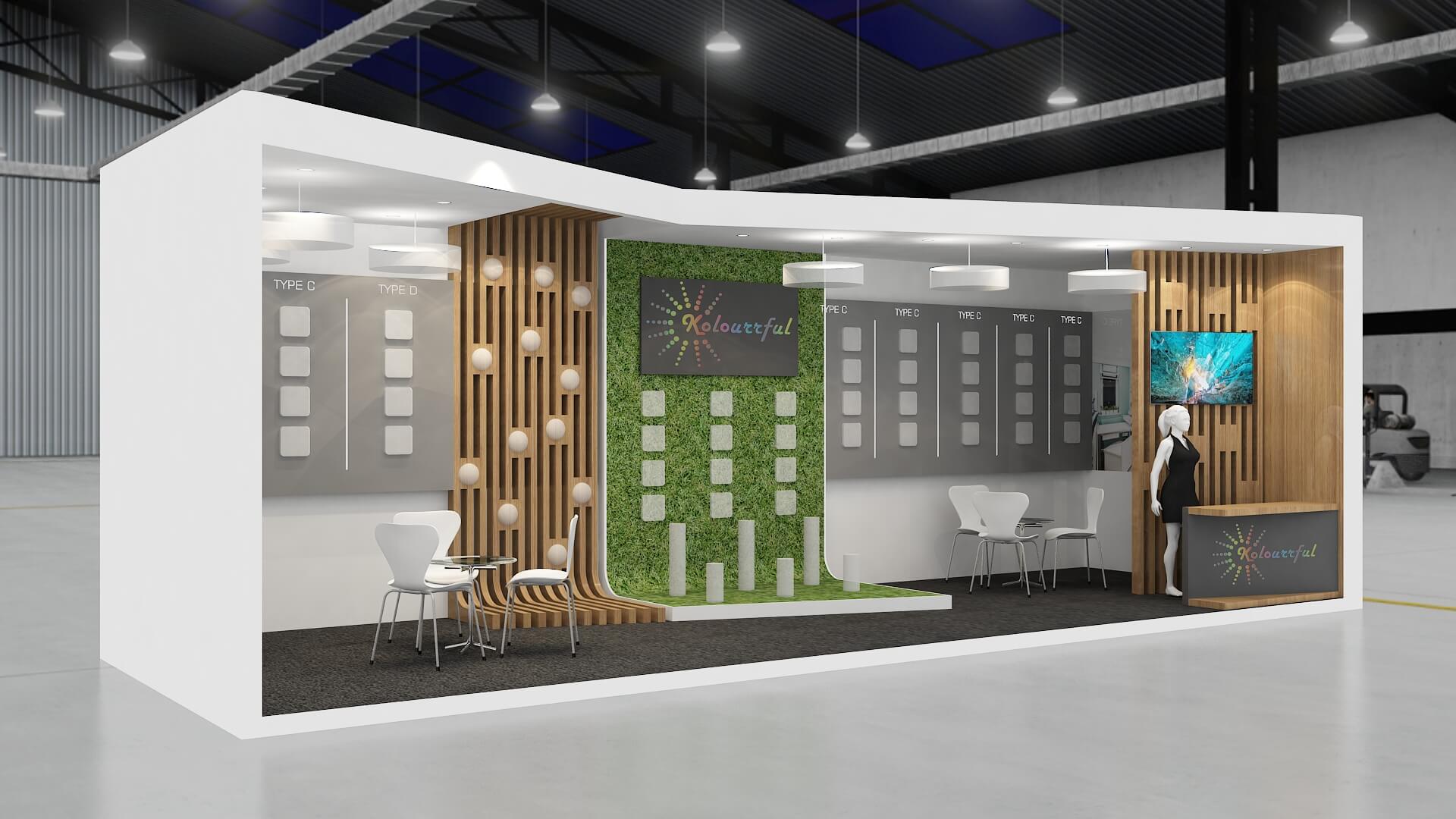 63 Exhibition Stand 1 Side Open - 3D Model by vivekt478