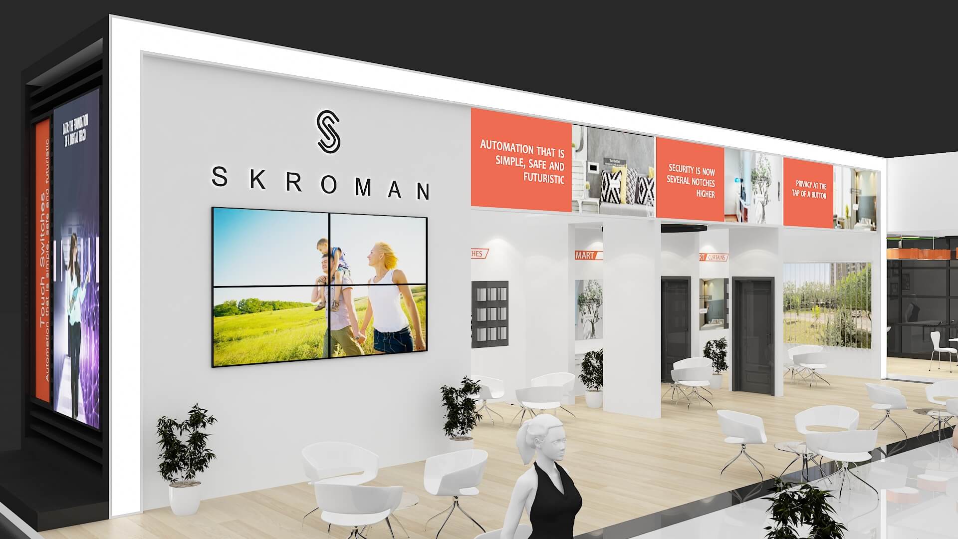 66 Exhibition Stand 2 Side Open - 3D Model by vivekt478