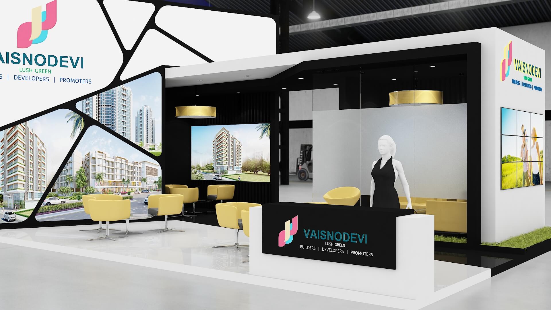 69 Exhibition Stand 3 Side Open - 3D Model by vivekt478