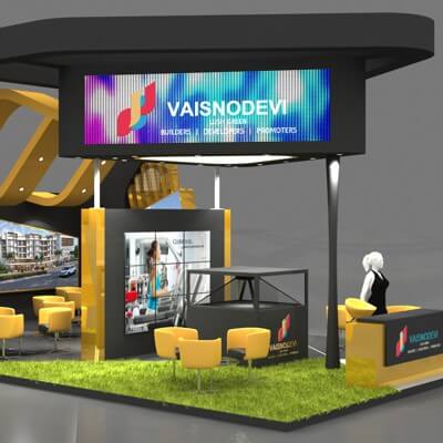 70 Exhibition Stand 3 Side Open - 3D Model by vivekt478