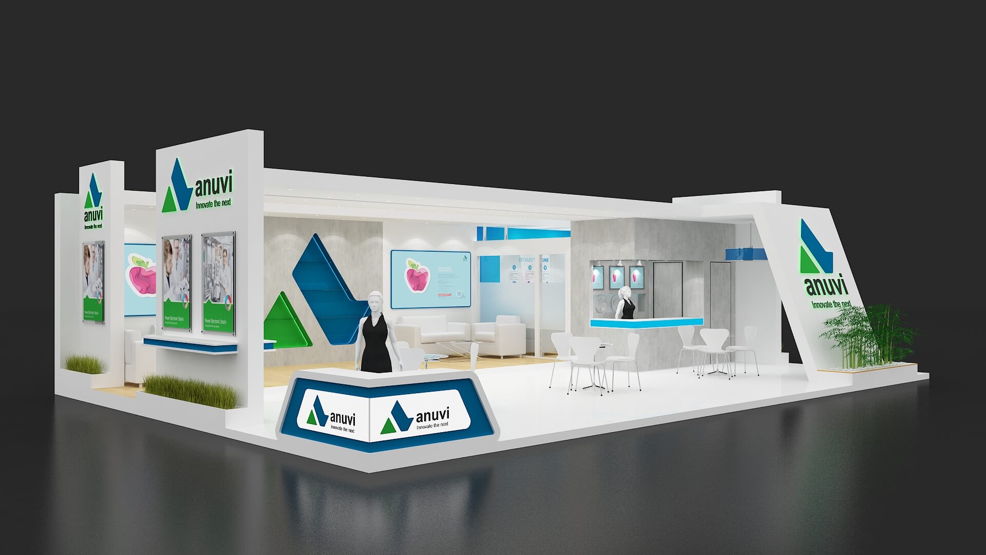 81 Exhibition Stand 3 Side Open - 3D Model by vivekt478