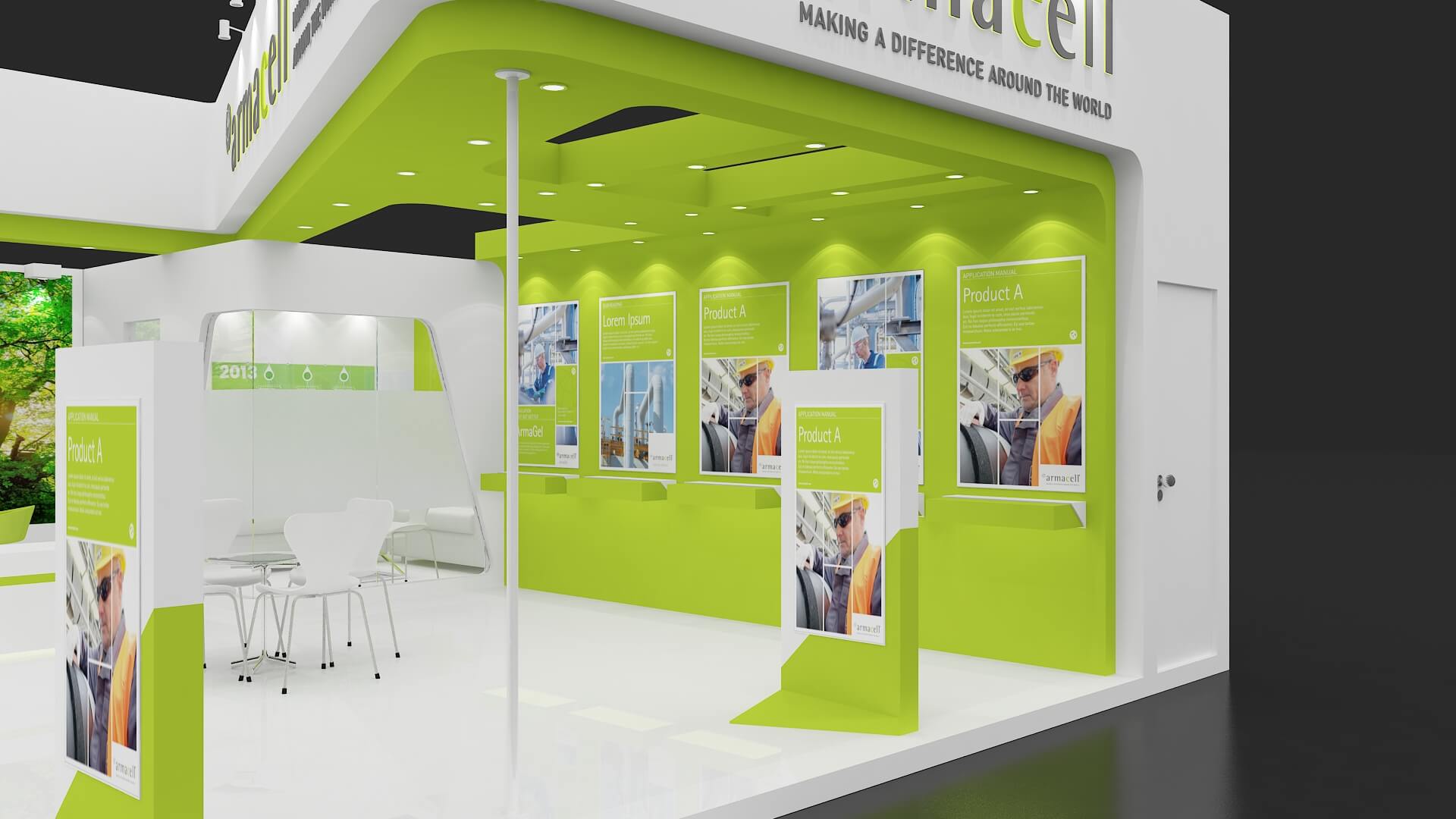 82 Exhibition Stand 2 Side Open - 3D Model by vivekt478