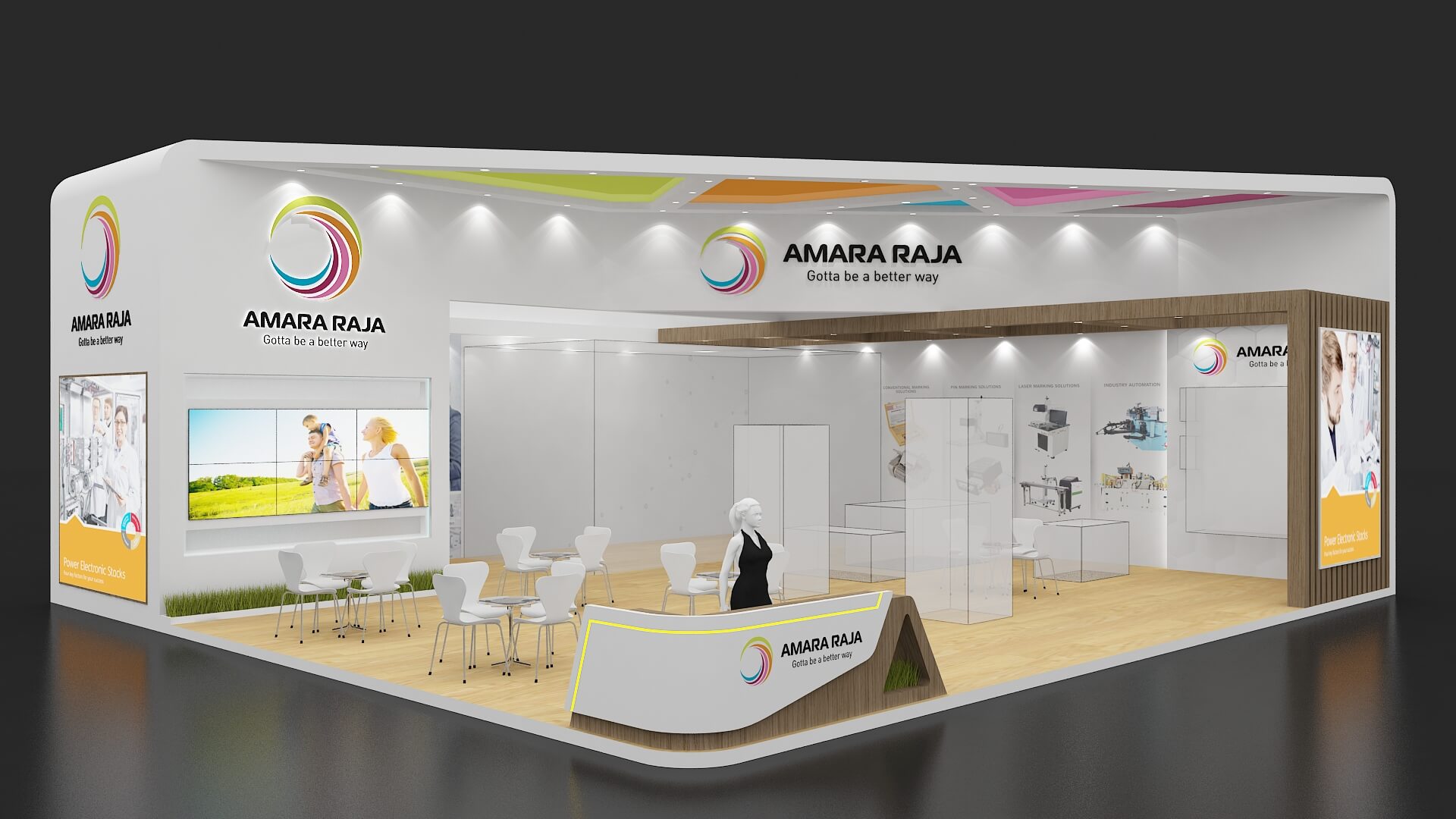 83 Exhibition Stand 2 Side Open - 3D Model by vivekt478