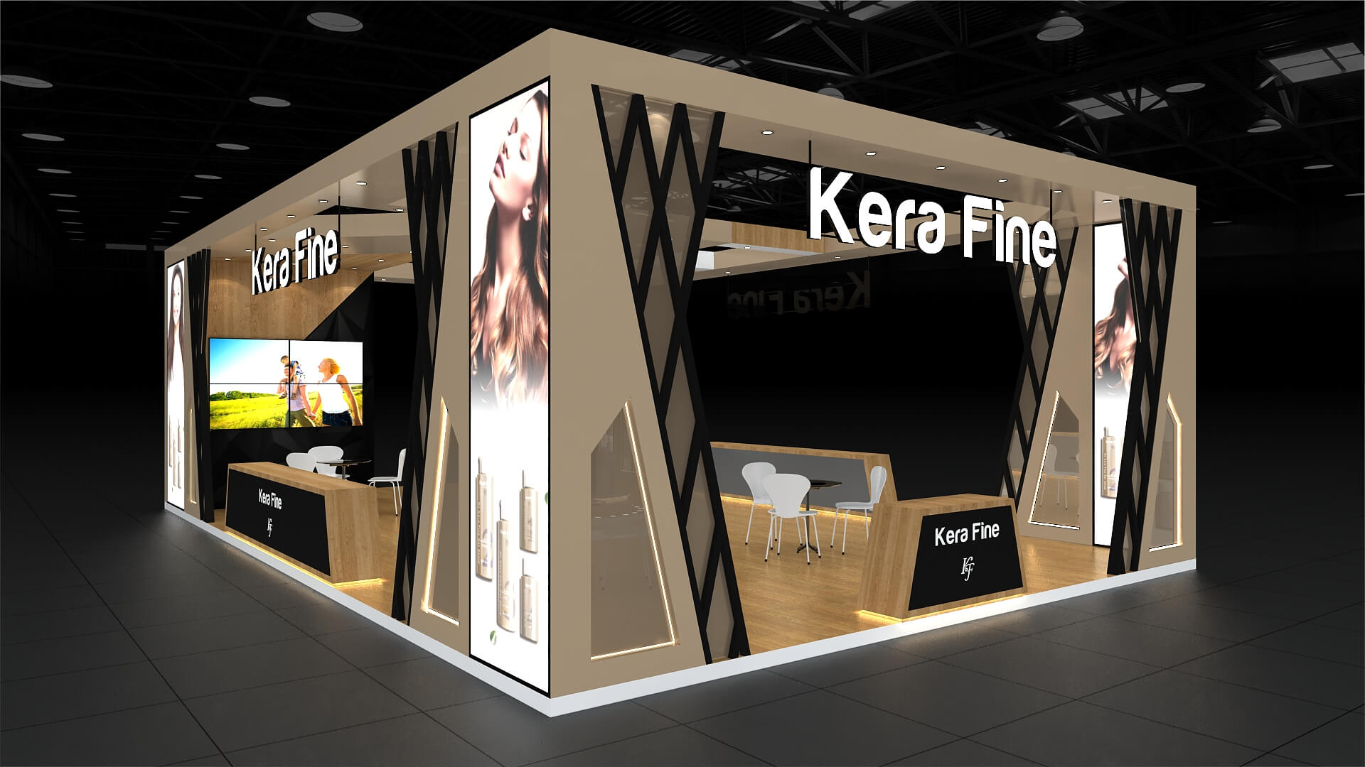 Exhibition Stall 4 Side Open 7 X 11 V-Ray 3D Model by vivekt478