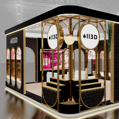Exhibition Stall 7X7 4 Side Open Beauty and Cosmetics - 3D Model by ...