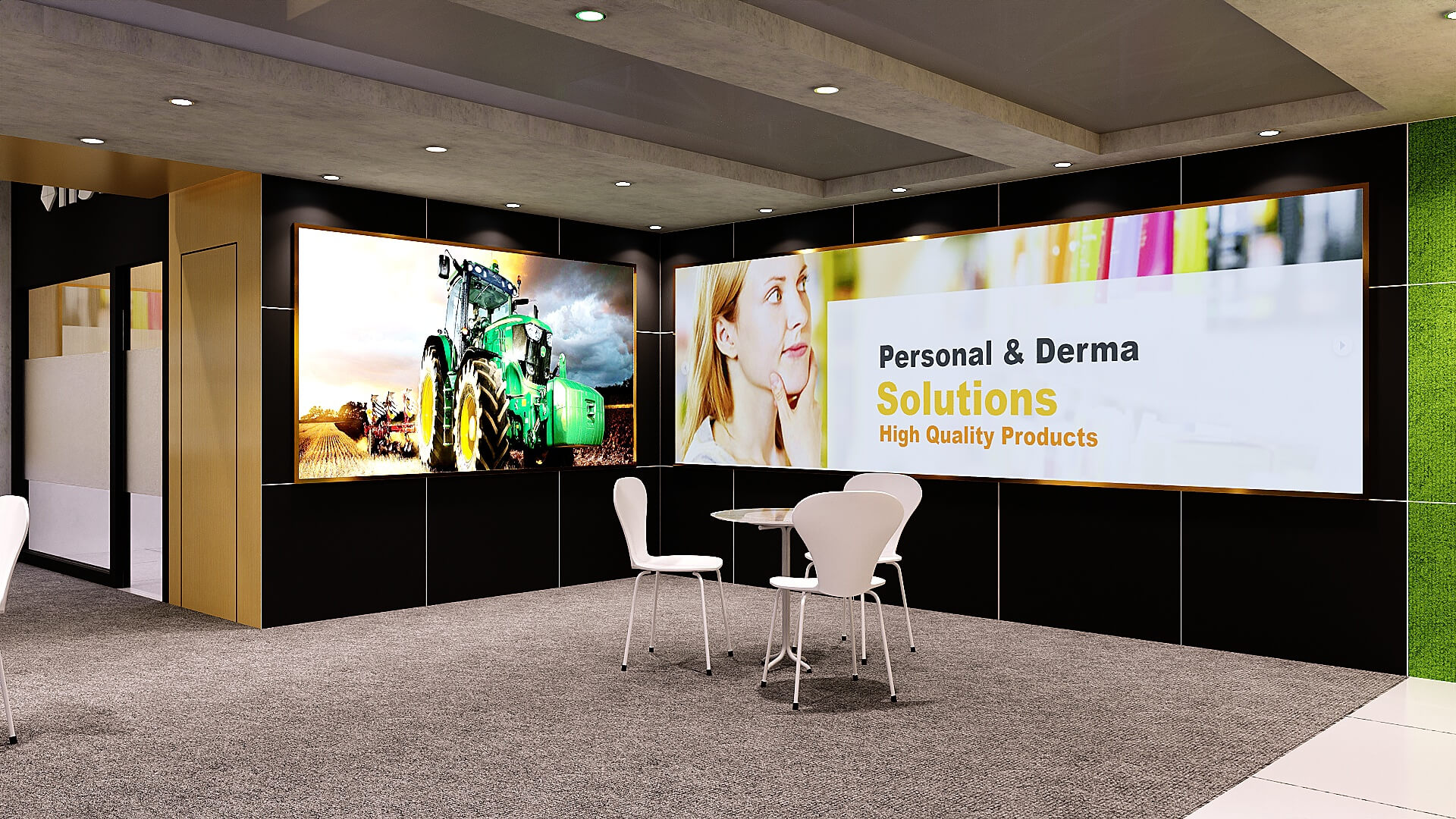 Exhibition Stand 2 Side Open 10X8 - 3D Model by vivekt478