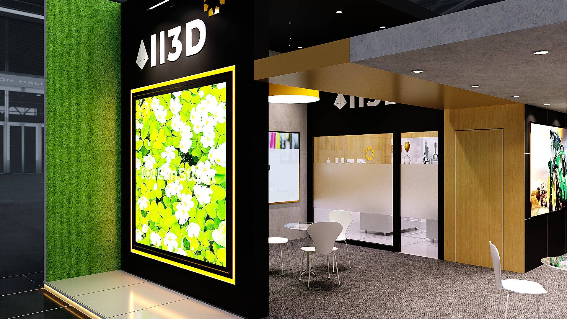 Exhibition Stand 2 Side Open 10X8 - 3D Model by vivekt478