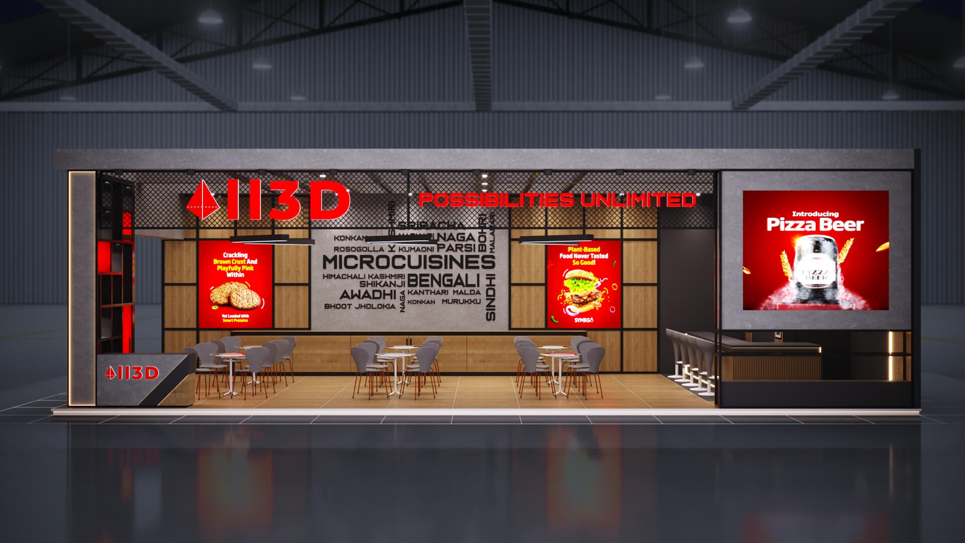 Exhibition Stand 2 Side Open 13X6 - 3D Model by vivekt478