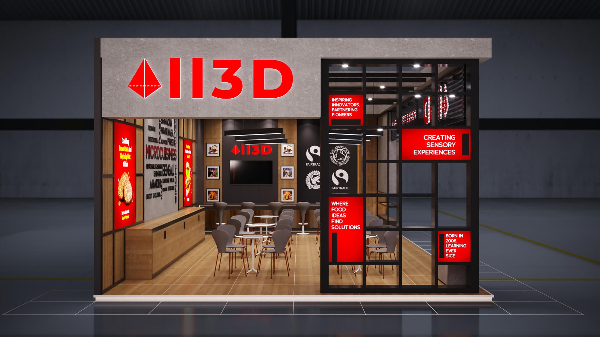 Exhibition Stand 2 Side Open 13X6 - 3D Model by vivekt478