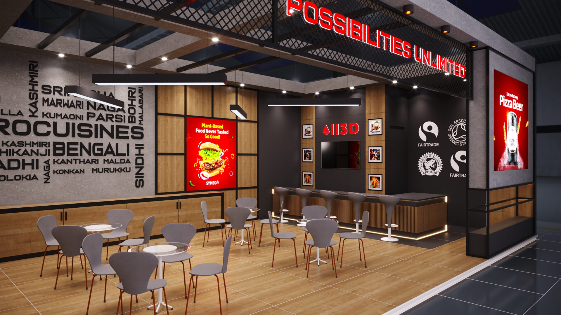 Exhibition Stand 2 Side Open 13X6 - 3D Model by vivekt478
