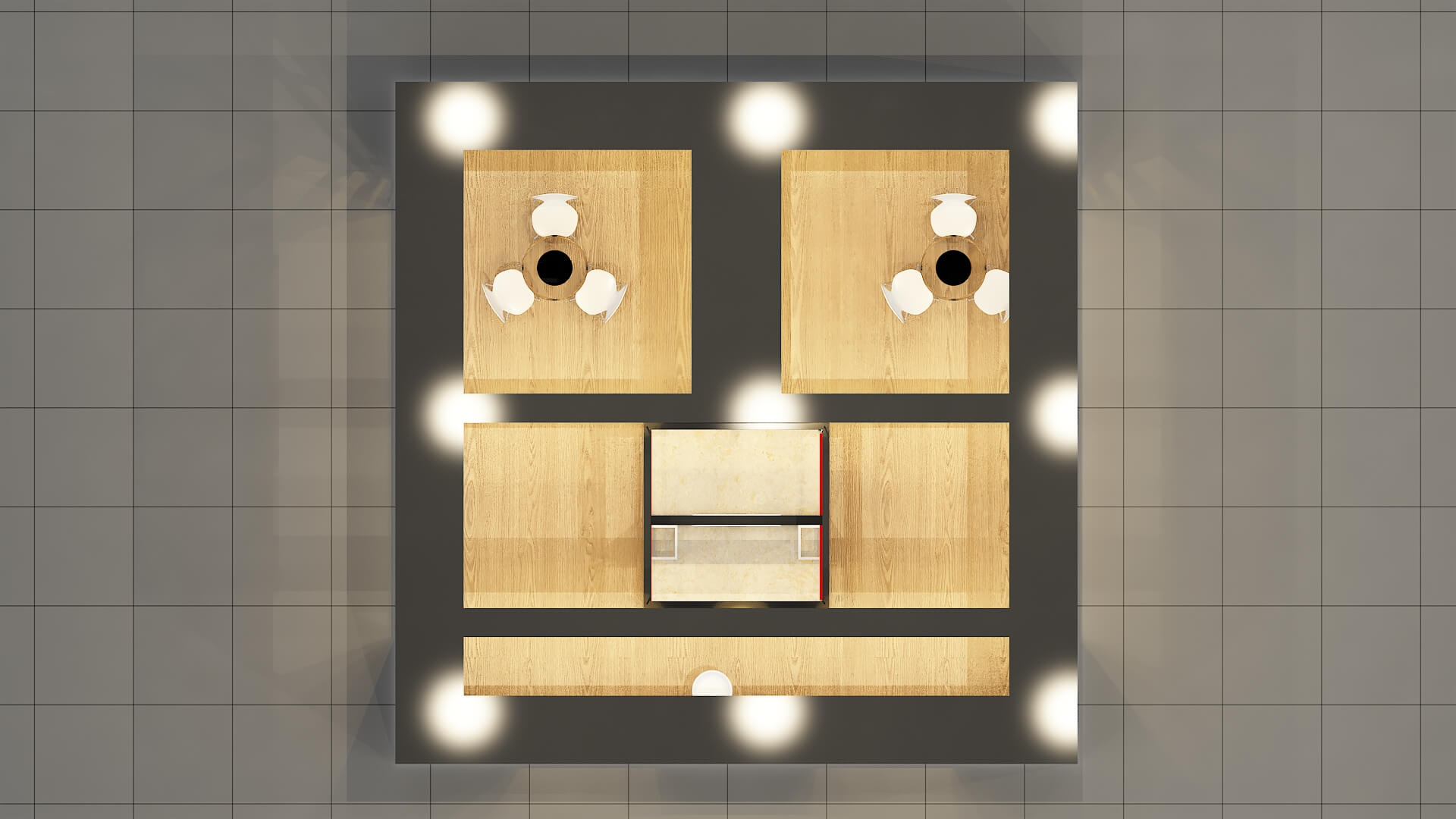 Exhibition Stand Three Side Open 7X7 - 3D Model by vivekt478