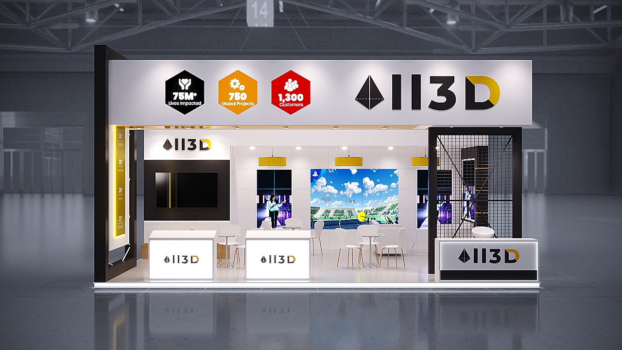 Exhibition Stand 3 Side Open 8X6 - 3D Model by vivekt478