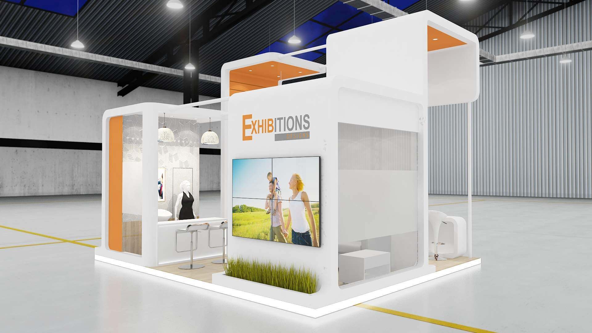 Exhibition Stand Island - 3D Model by vivekt478
