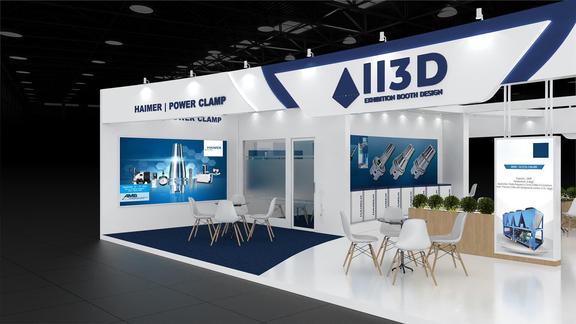 Exhibition Stand Stall Three Side Open 12X13 - 3D Model by vivekt478