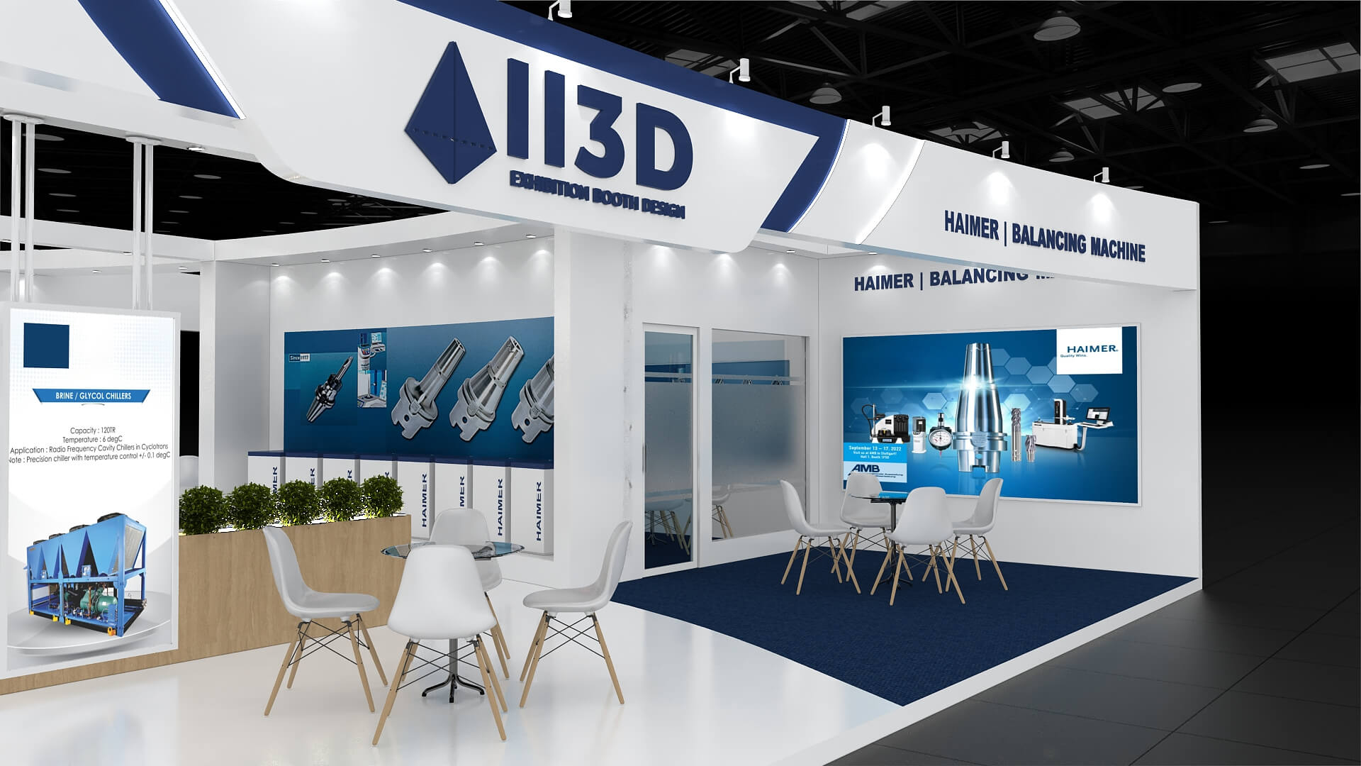 Exhibition Stand Stall Three Side Open 12X13 - 3D Model by vivekt478