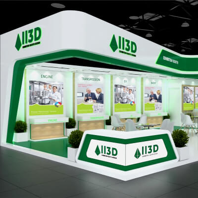 Exhibition Stand Stall One Side Open 8X5 - 3D Model by vivekt478