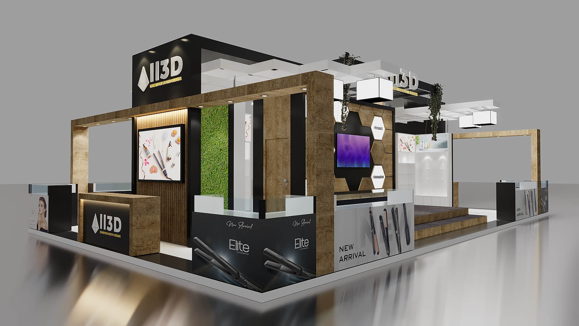 Exhibition Stand Stall Four Side Open 12X7 - 3D Model by vivekt478