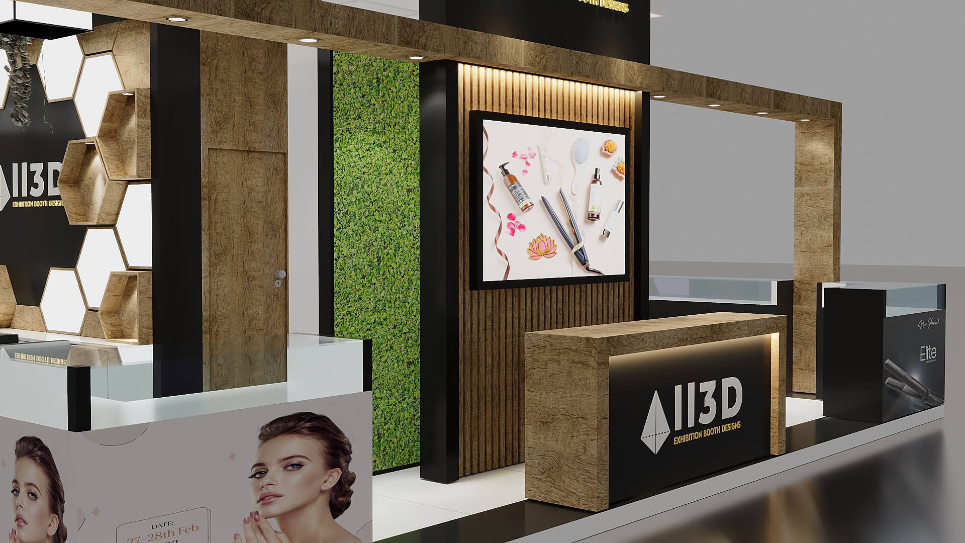 Exhibition Stand Stall Four Side Open 12X7 - 3D Model by vivekt478