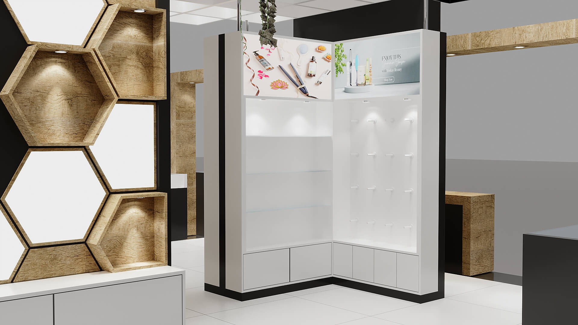 Exhibition Stand Stall Four Side Open 12X7 - 3D Model by vivekt478