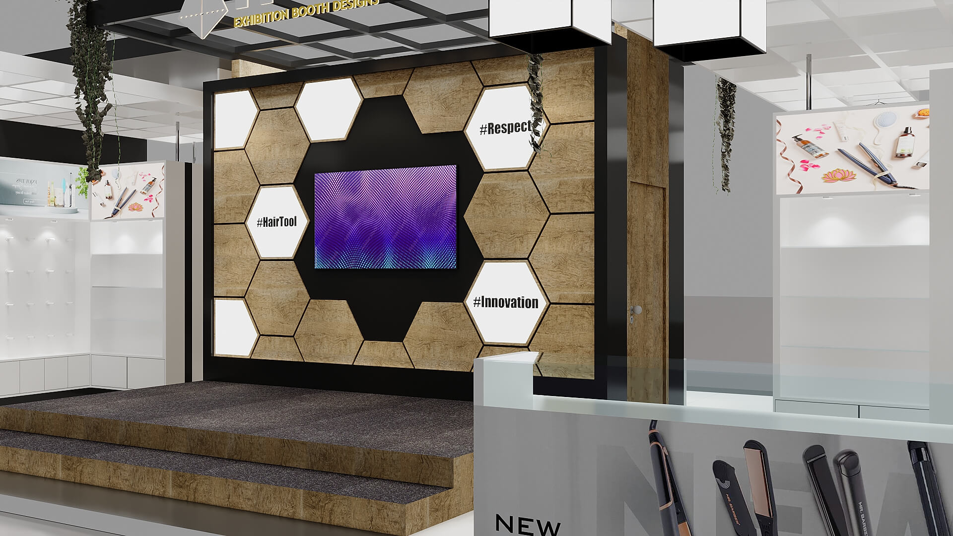 Exhibition Stand Stall Four Side Open 12X7 - 3D Model by vivekt478