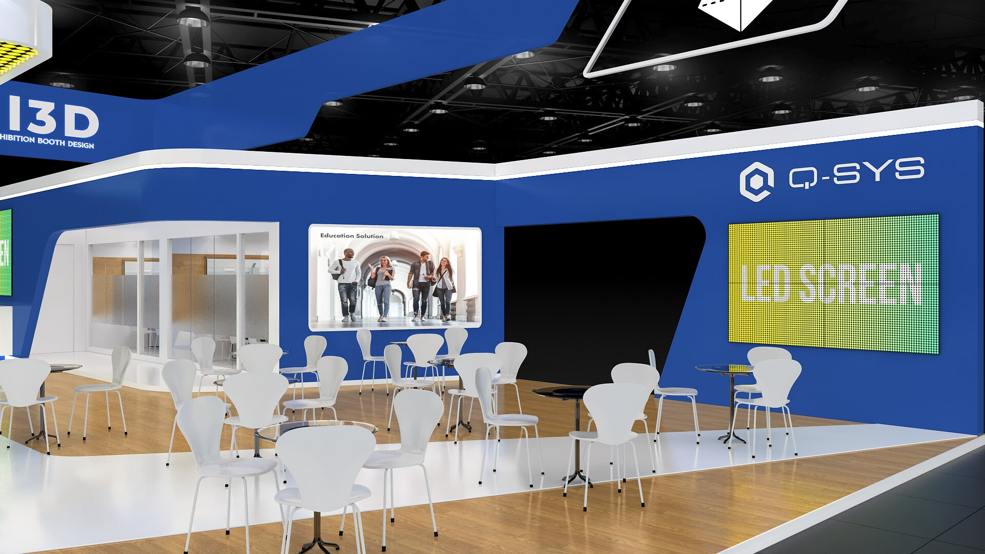 Exhibition Stand Stall Four Side Open 19X10 - 3D Model by vivekt478