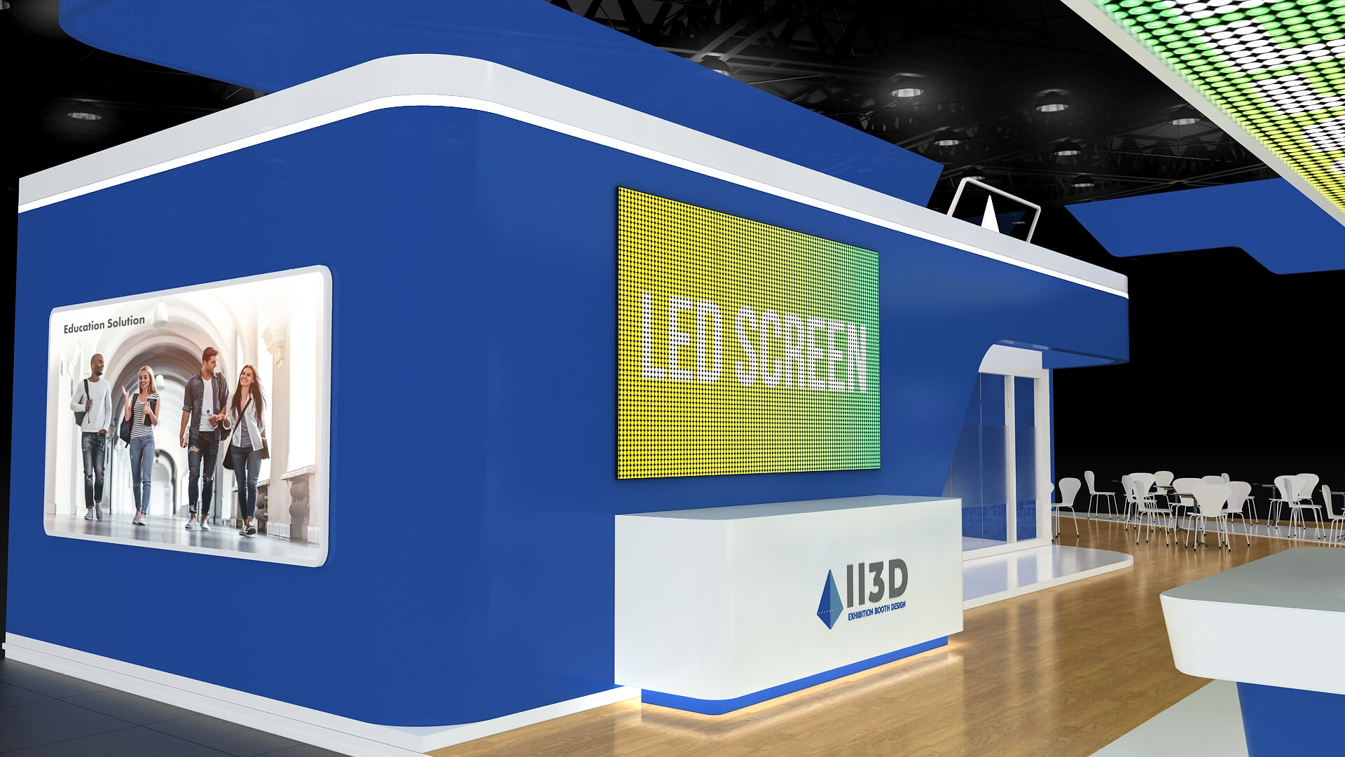 Exhibition Stand Stall Four Side Open 19X10 - 3D Model by vivekt478