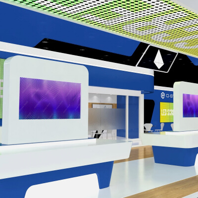 Exhibition Stand Stall Four Side Open 19X10 - 3D Model by vivekt478