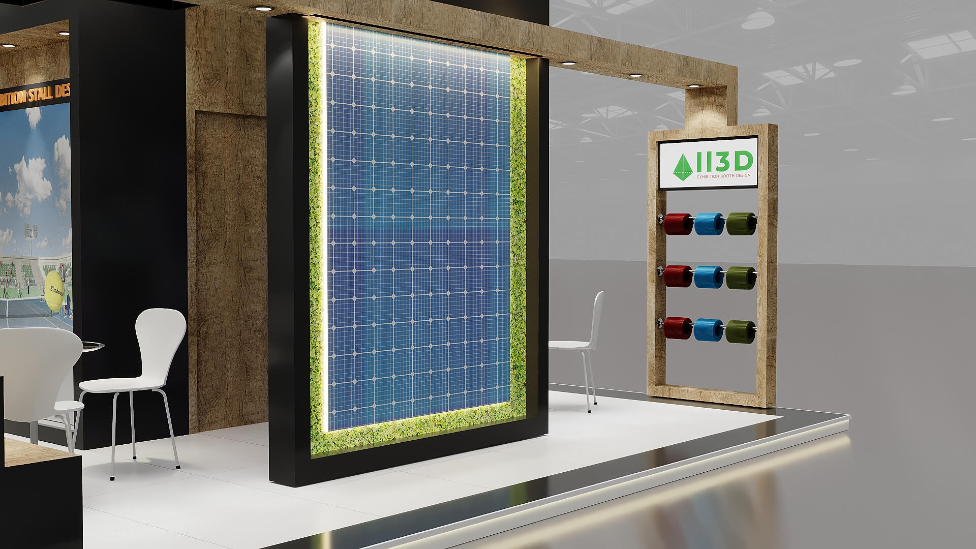 Exhibition Stand Stall Four Side Open 8X9 - 3D Model by vivekt478