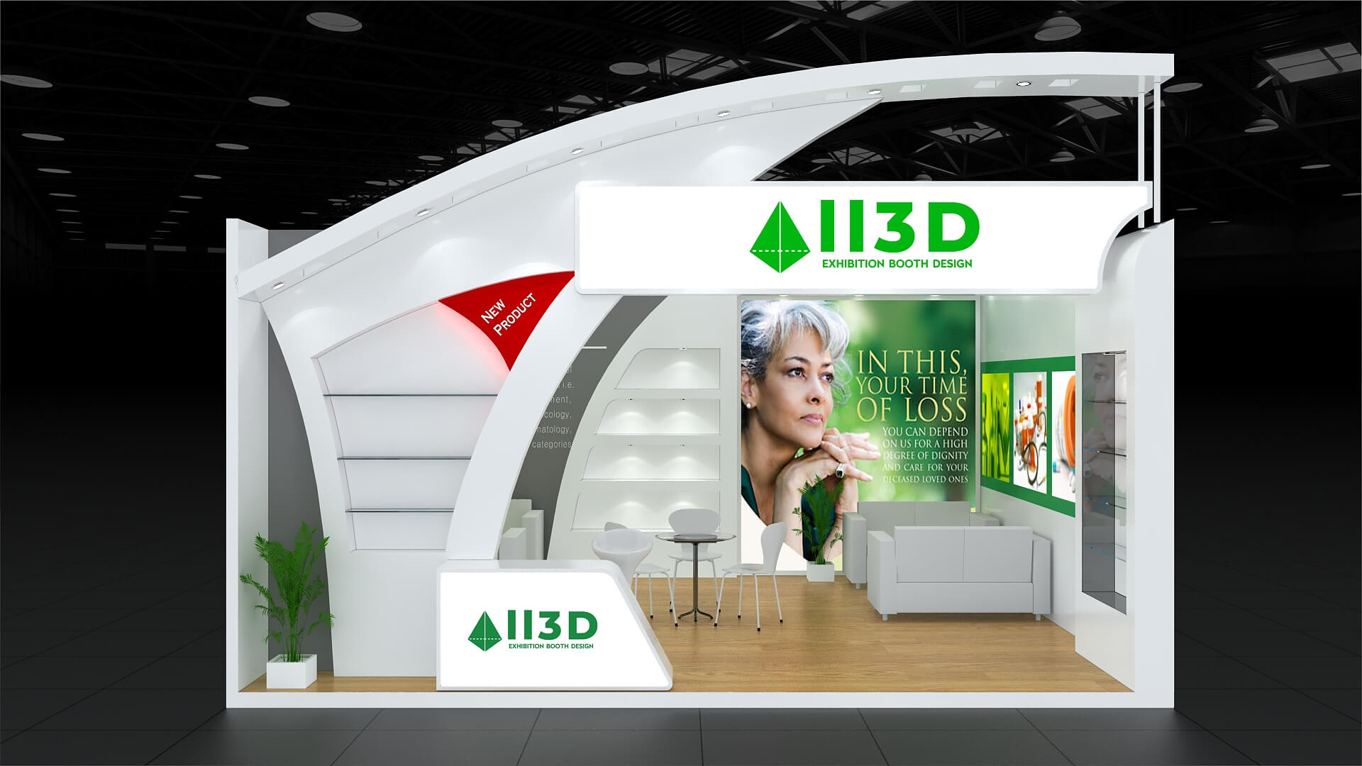 Exhibition Stand Stall One Side Open 5X6 - 3D Model by vivekt478