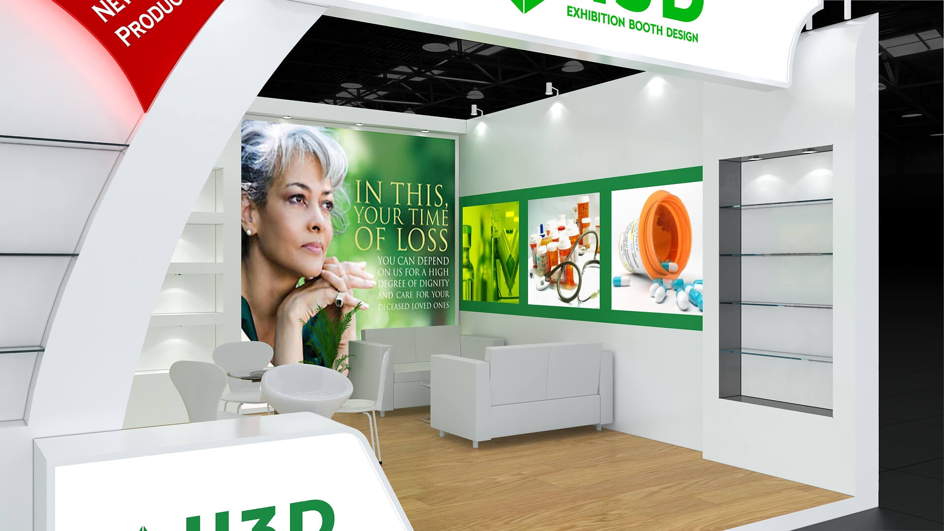 Exhibition Stand Stall One Side Open 5X6 - 3D Model by vivekt478