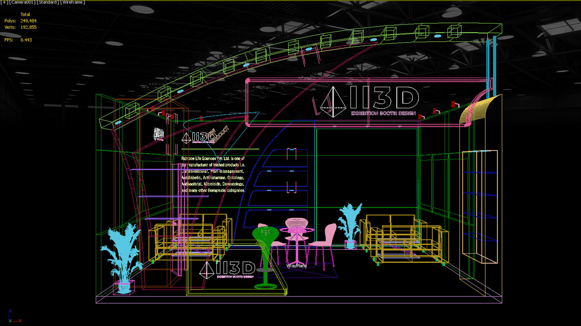 Exhibition Stand Stall One Side Open 5X6 - 3D Model by vivekt478