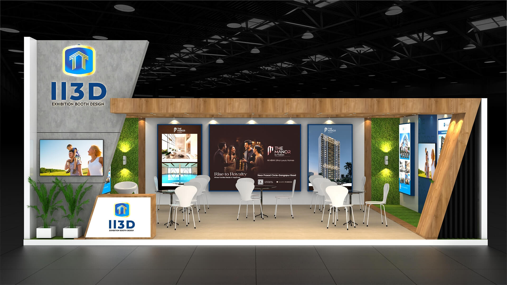 Exhibition Stand Stall One Side Open 8X5 - 3D Model by vivekt478