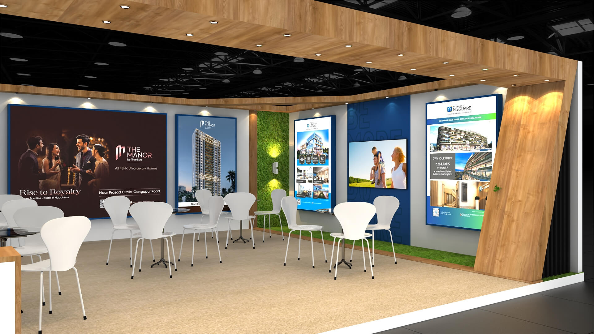 Exhibition Stand Stall One Side Open 8X5 - 3D Model by vivekt478