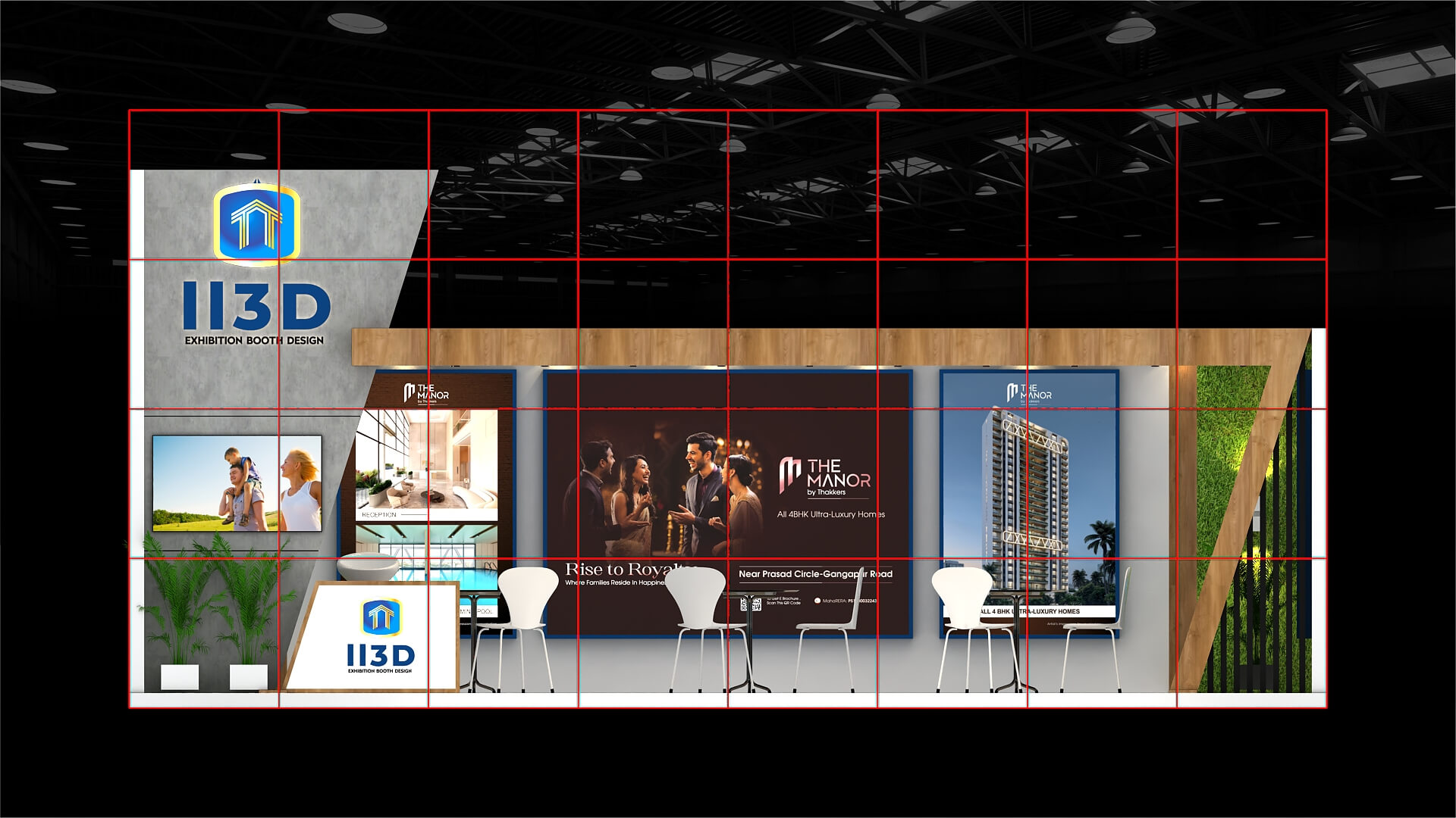 Exhibition Stand Stall One Side Open 8X5 - 3D Model by vivekt478
