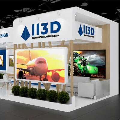 Exhibition Stand Stall One Side Open 8X5 - 3D Model by vivekt478