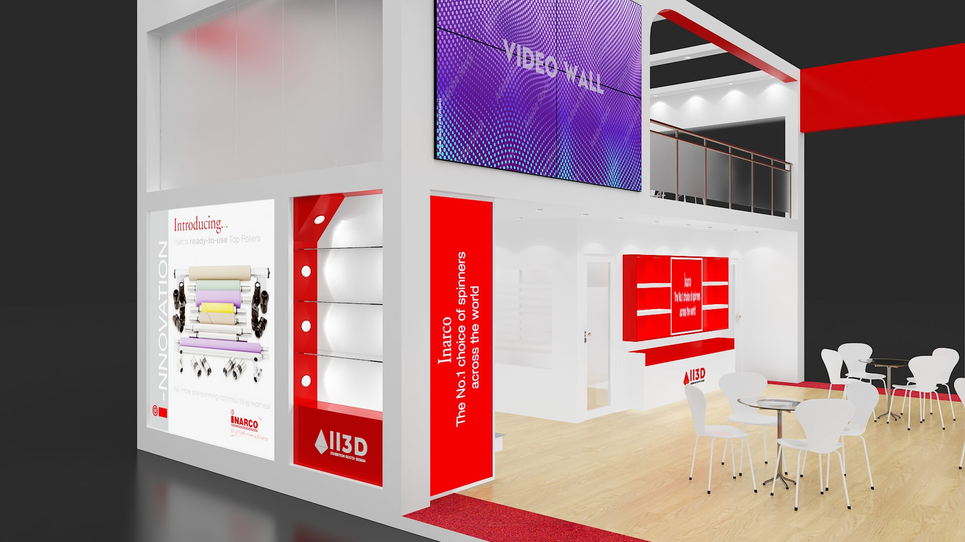 Exhibition Stand Stall Three Side Open 12X9 - 3D Model by vivekt478