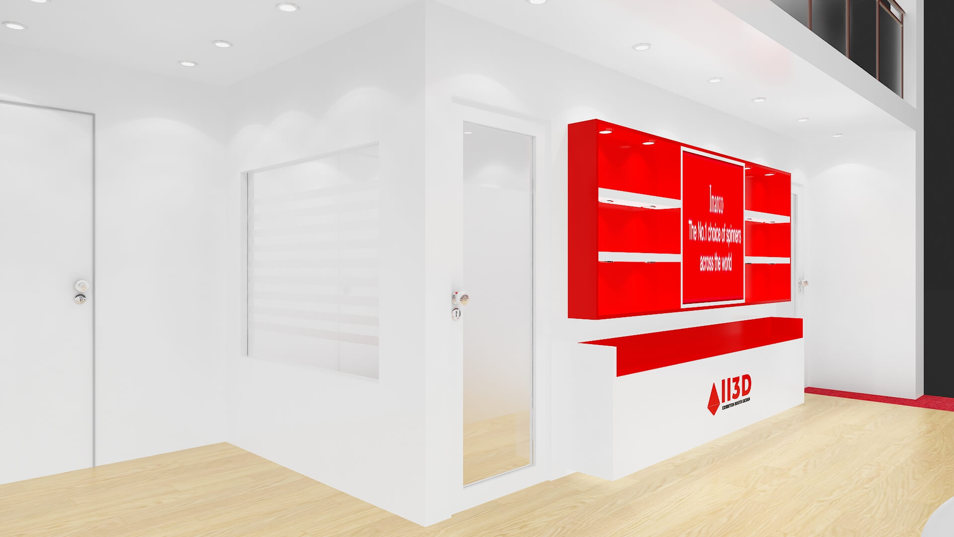 Exhibition Stand Stall Three Side Open 12X9 - 3D Model by vivekt478