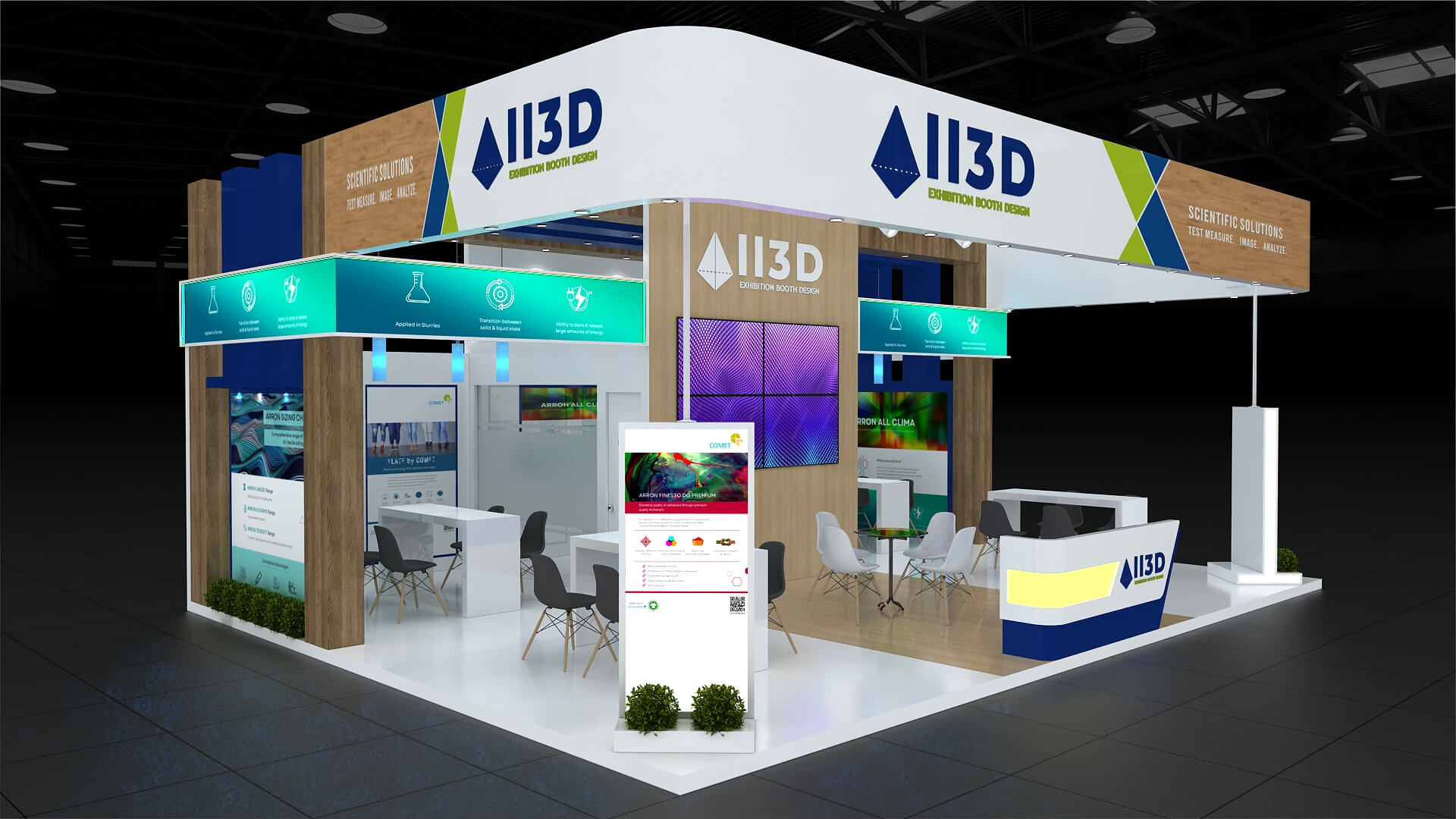 Exhibition Stand Stall Three Side Open 8X9 - 3D Model by vivekt478