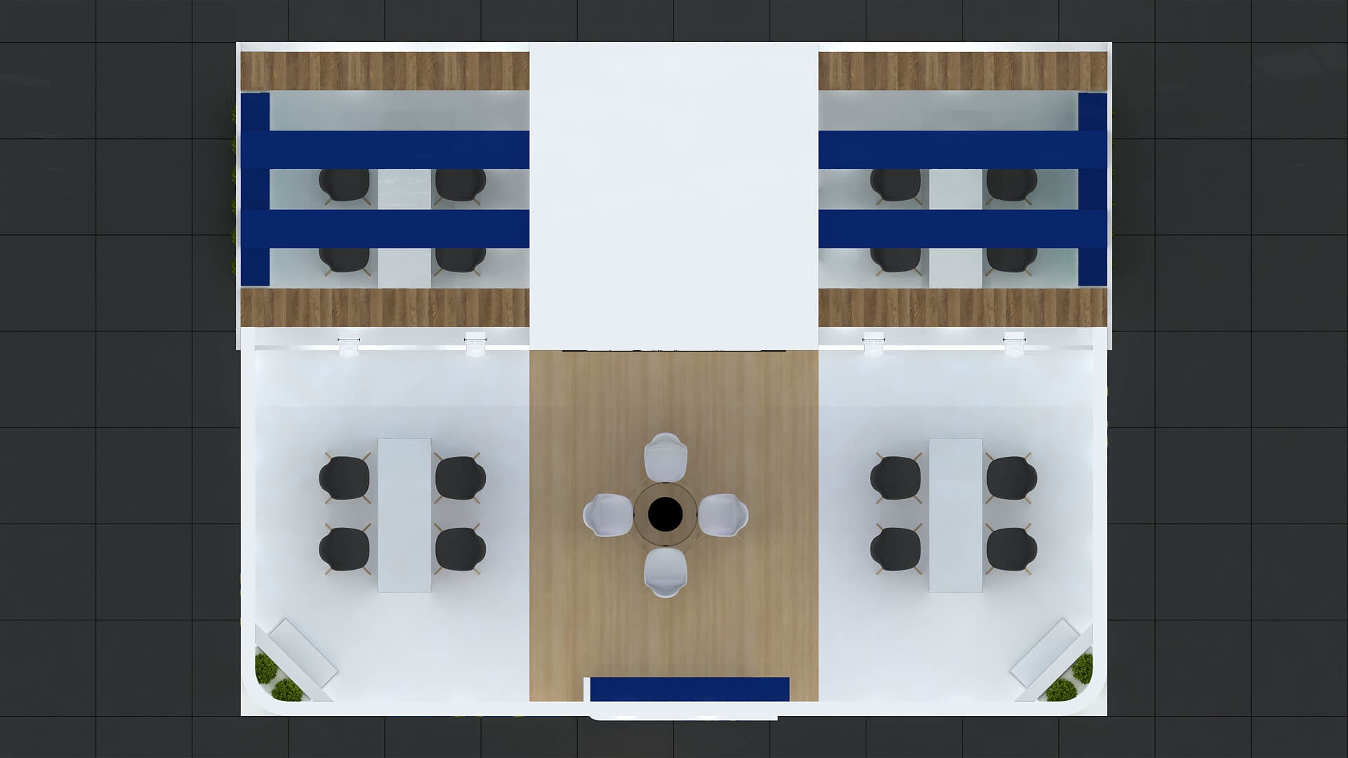 Exhibition Stand Stall Three Side Open 8X9 - 3D Model by vivekt478