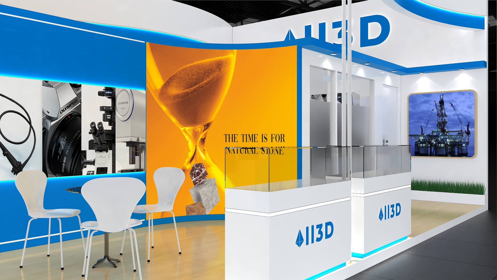 Exhibition Stand Stall Three Side Open 9X6 - 3D Model by vivekt478