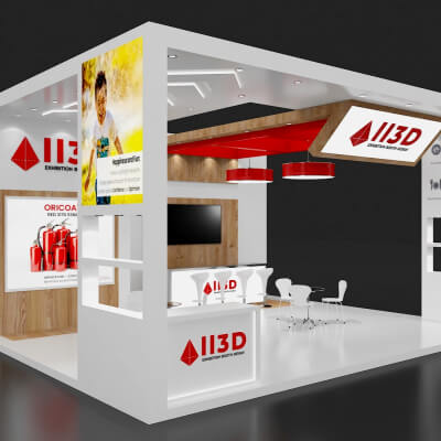 Exhibition Stall Design Larson Ceramic - 3D Model by Hiren995