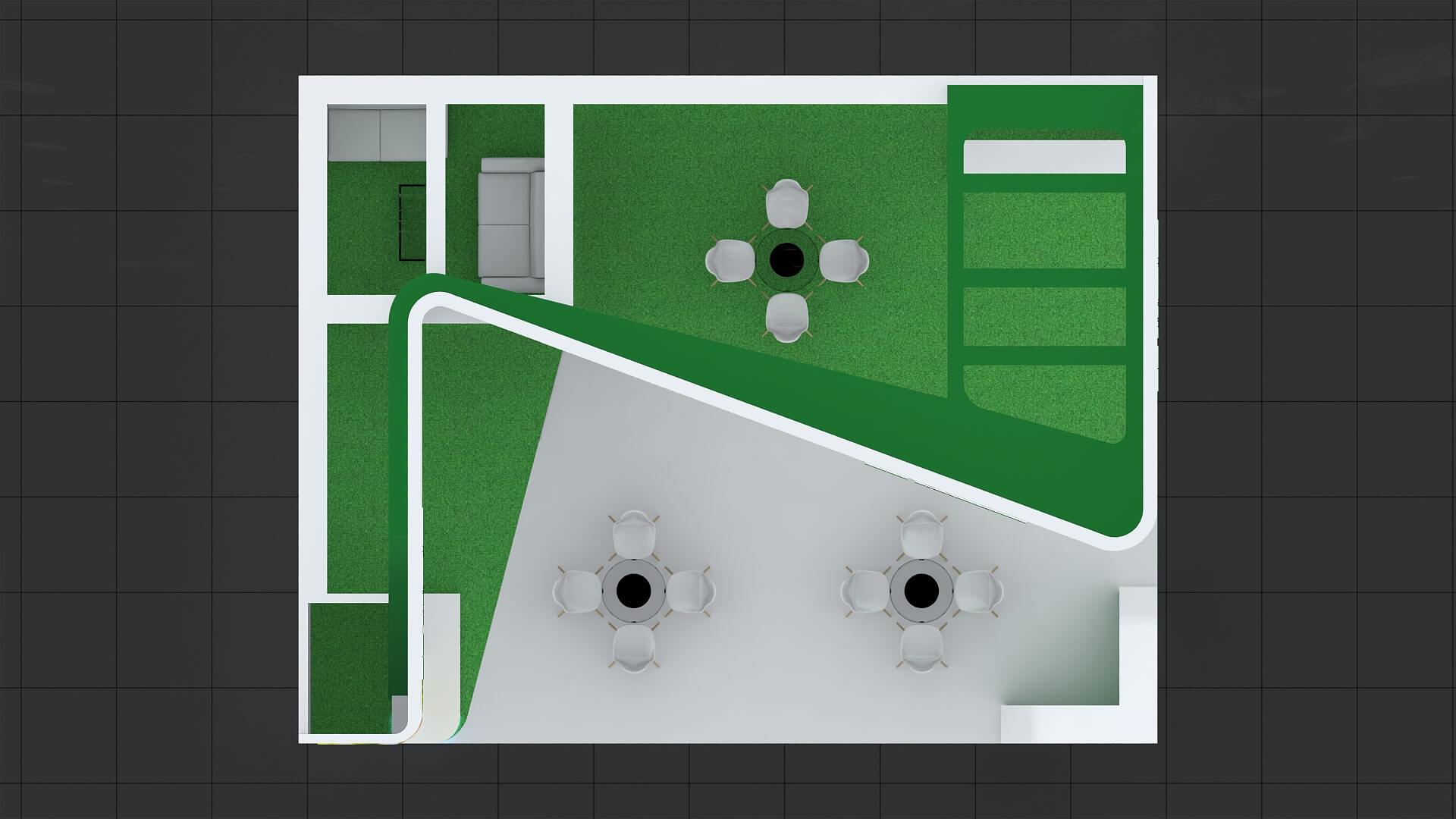 Exhibition Stand Stall Two Side Open 9X7 - 3D Model by vivekt478