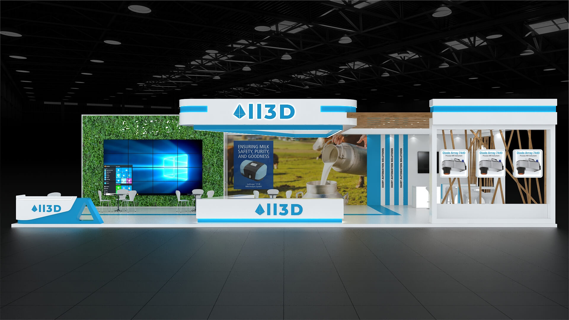 Exhibition Stand Three Side Open 19X09 - 3D Model by vivekt478
