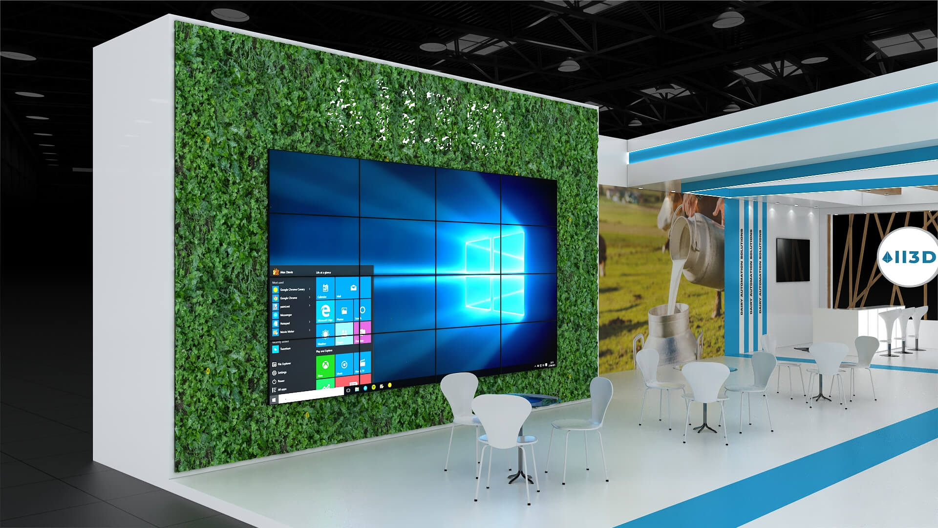 Exhibition Stand Three Side Open 19X09 - 3D Model by vivekt478