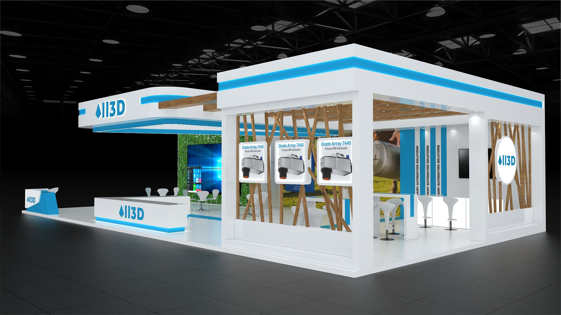 Exhibition Stand Three Side Open 19X09 - 3D Model by vivekt478