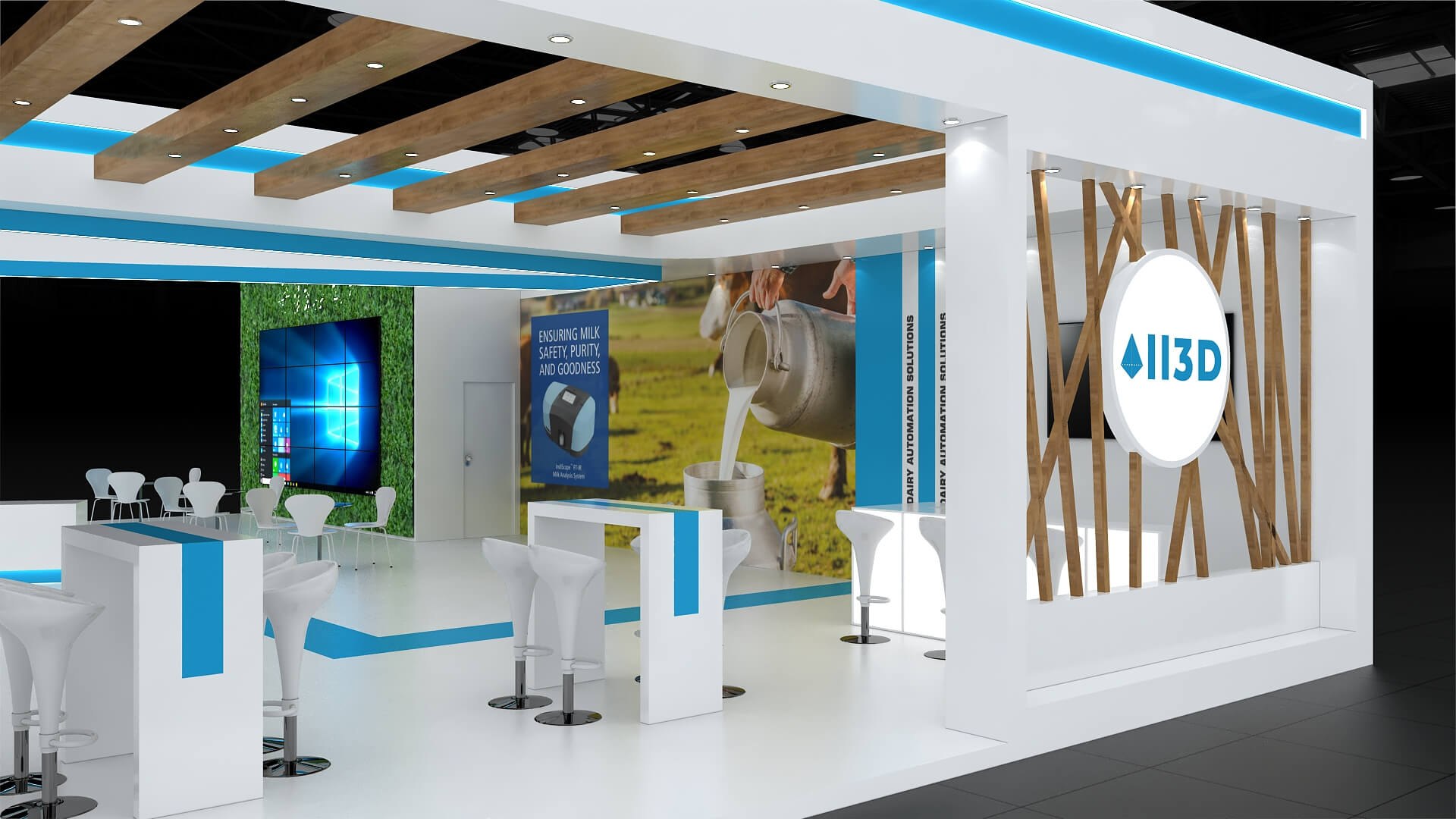 Exhibition Stand Three Side Open 19X09 - 3D Model by vivekt478